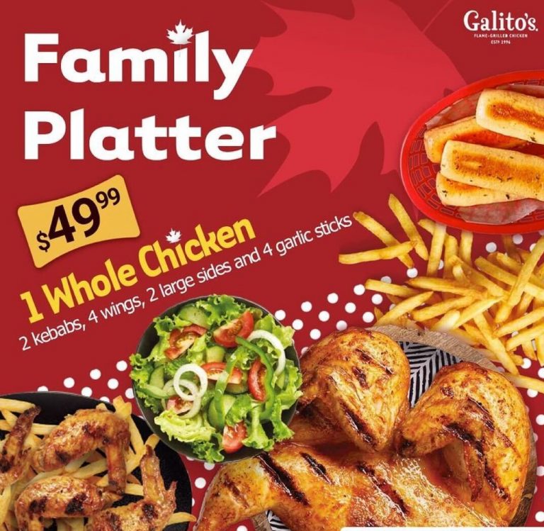 Family Special for July! | Galito’s | Galitos Flame Grilled Chicken